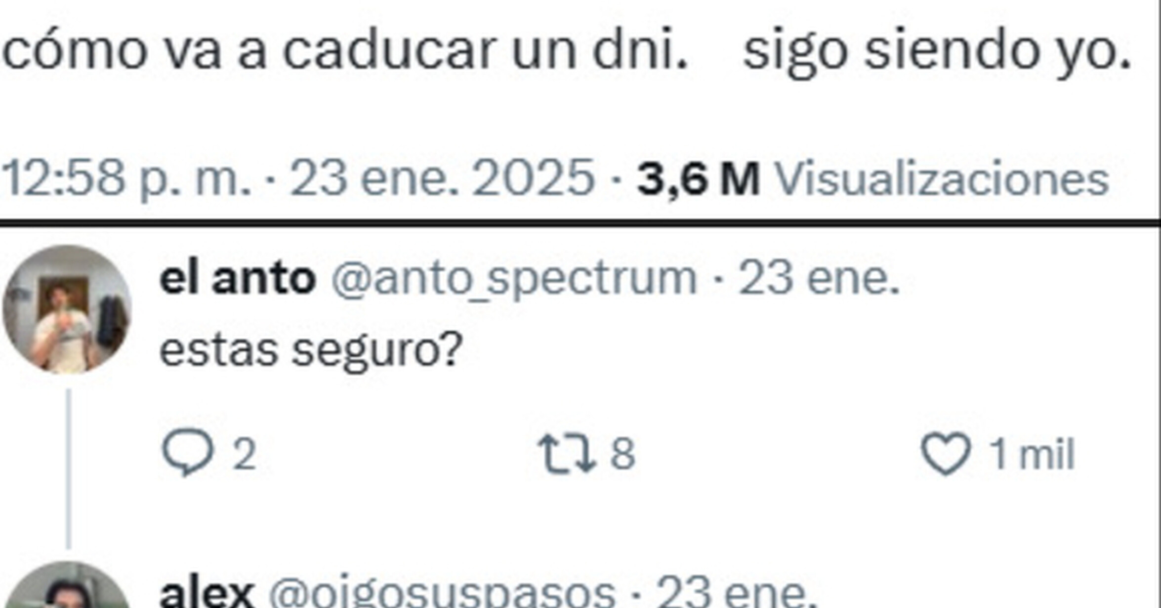 ¡Cuánta razón! / ¿Estás seguro?