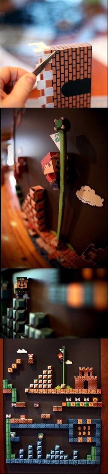 PAPERCRAFT MARIO - Los fans de Mario nos superamos día a día