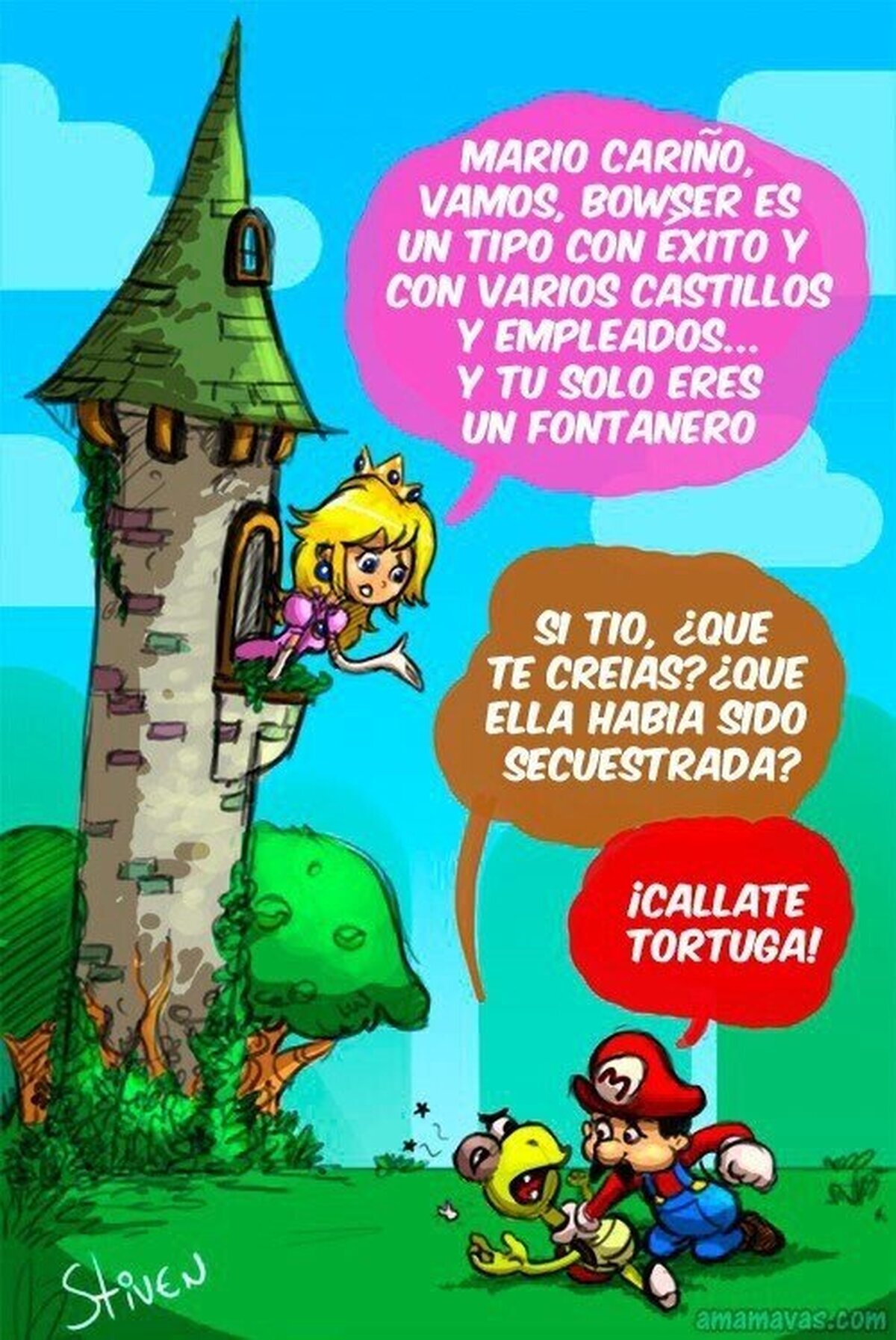 La verdadera historia de Mario y peach