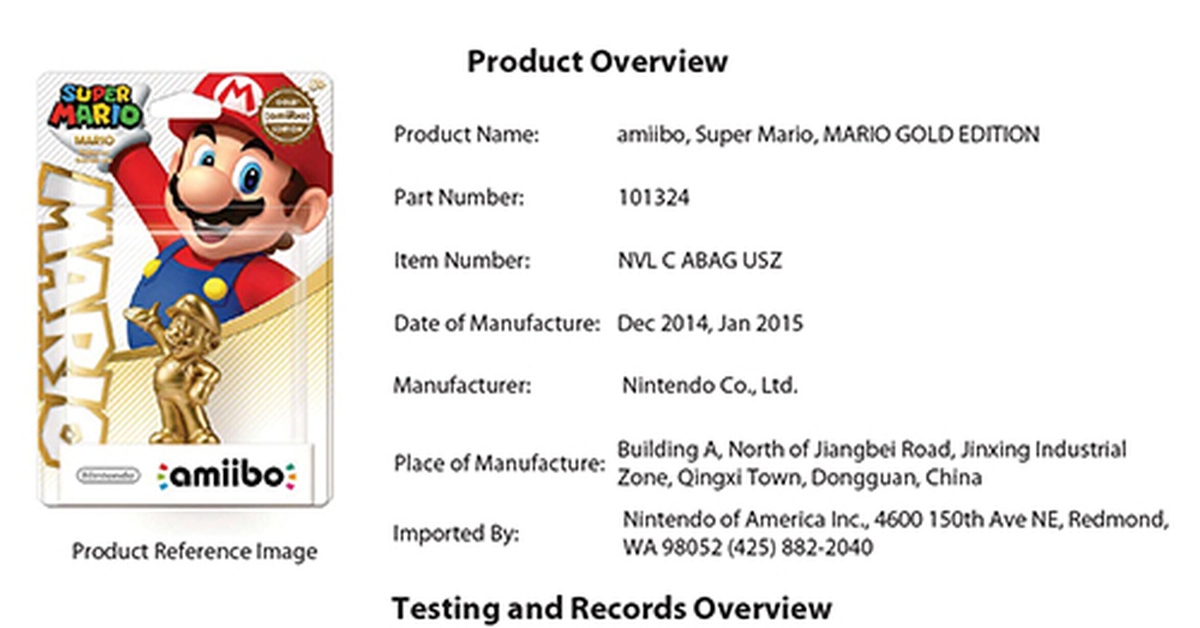 Se filtra una versión dorada y plateada del amiibo de Mario