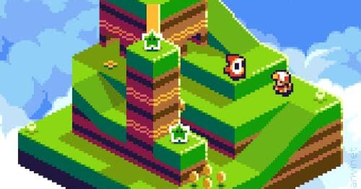 GIF: Captain Toad al estilo 16 bits
