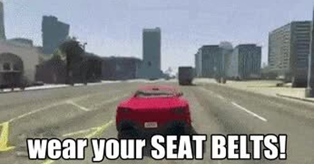 GIF: Y por eso siempre debes ponerte el cinturón de seguridad