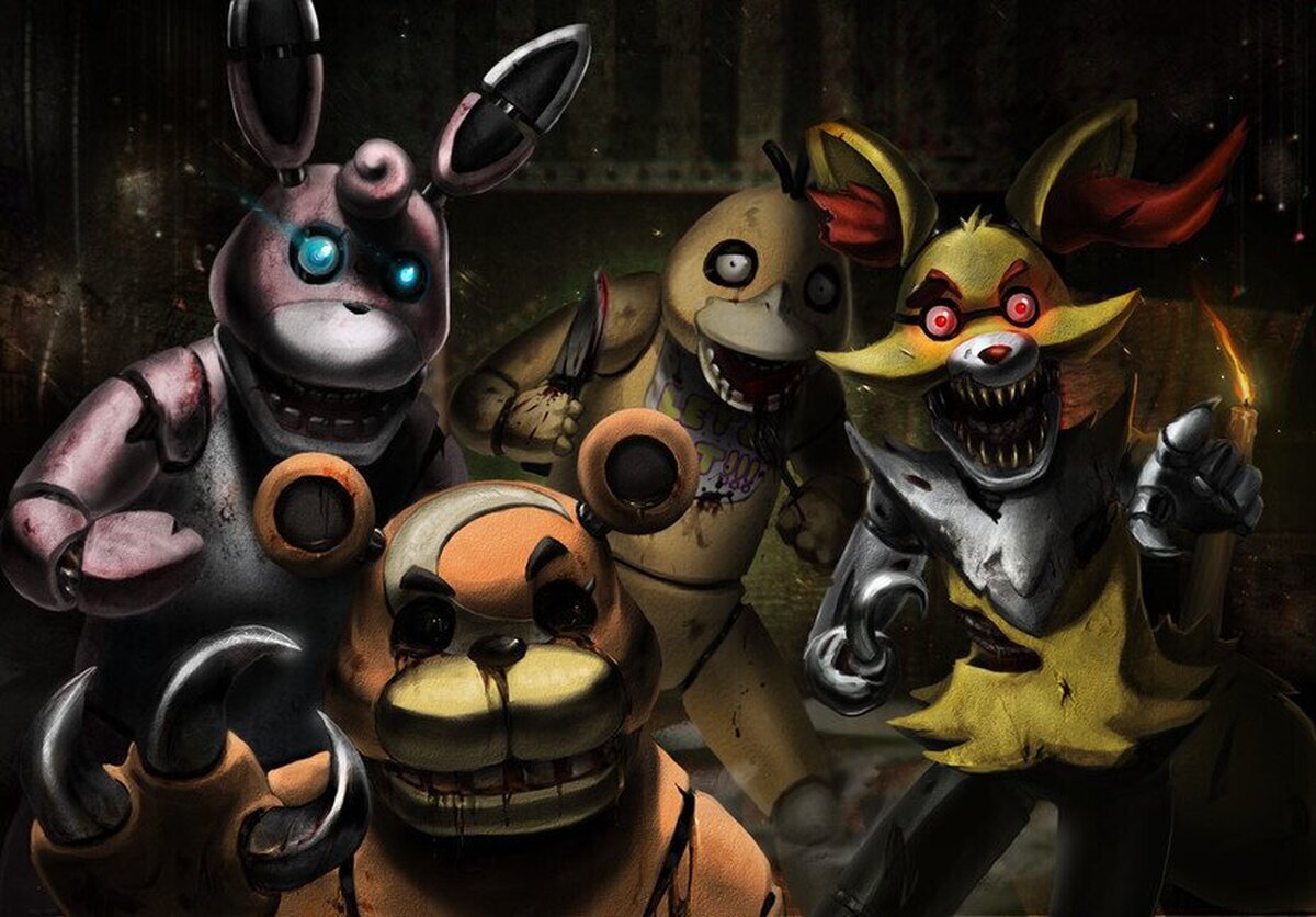 Los 4 animatrónicos originales en versión Pokémon
