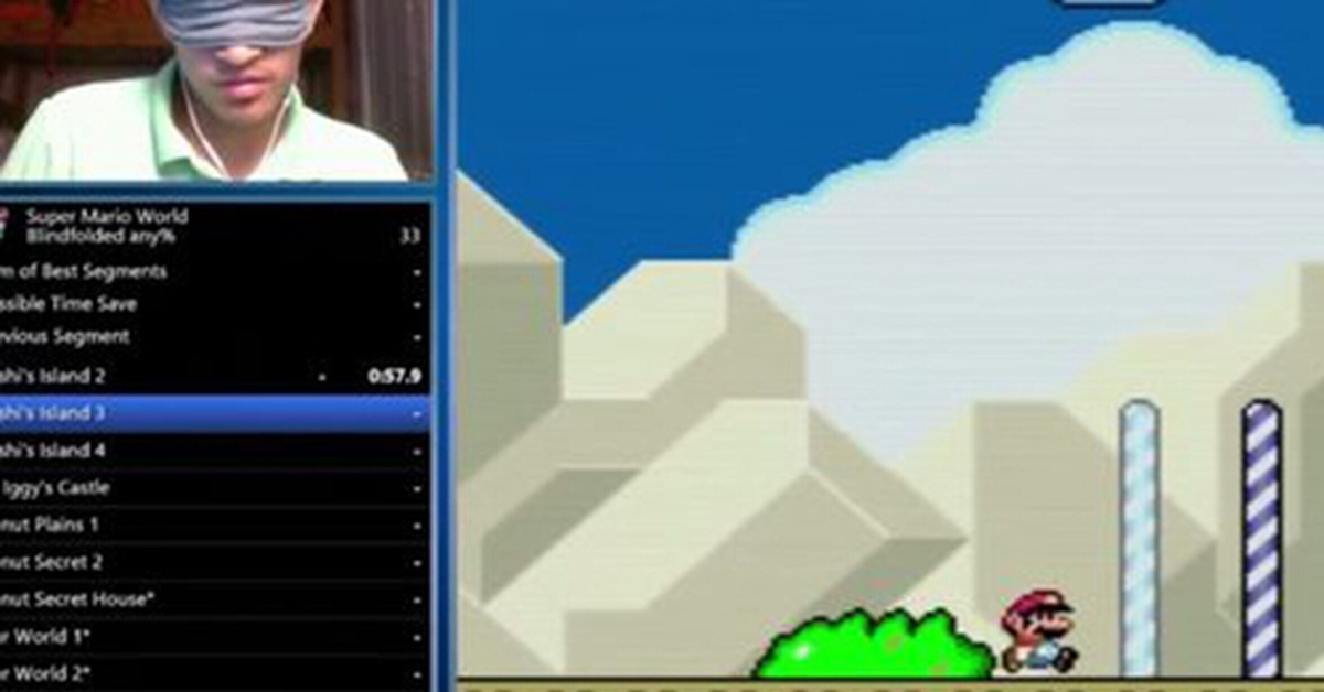 Se pasan Super Mario World en 23:14 minutos con los ojos vendados