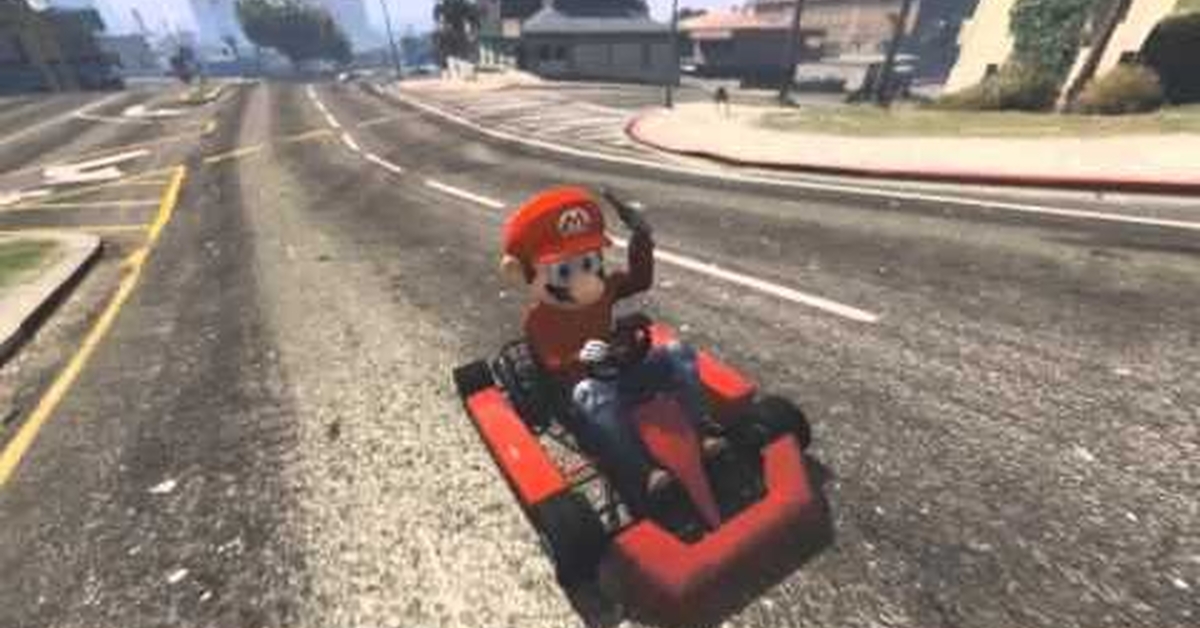VÍDEO: Mario y su kart desatan el caos en GTAV