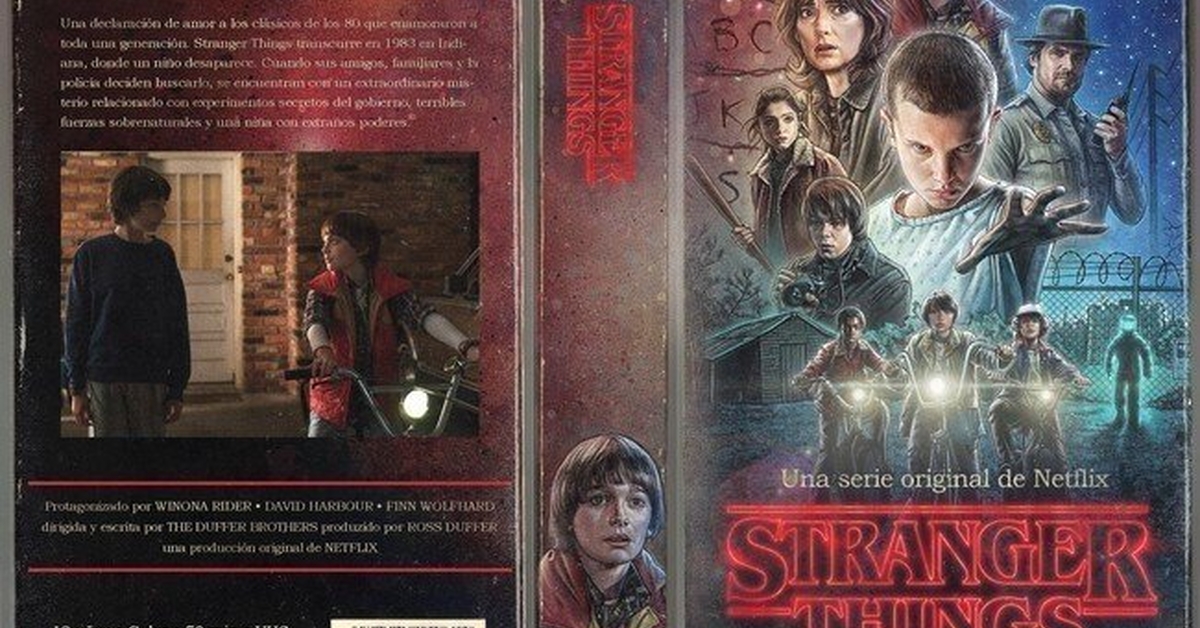 Stranger things ya tiene portada de VHS. Viva lo retro