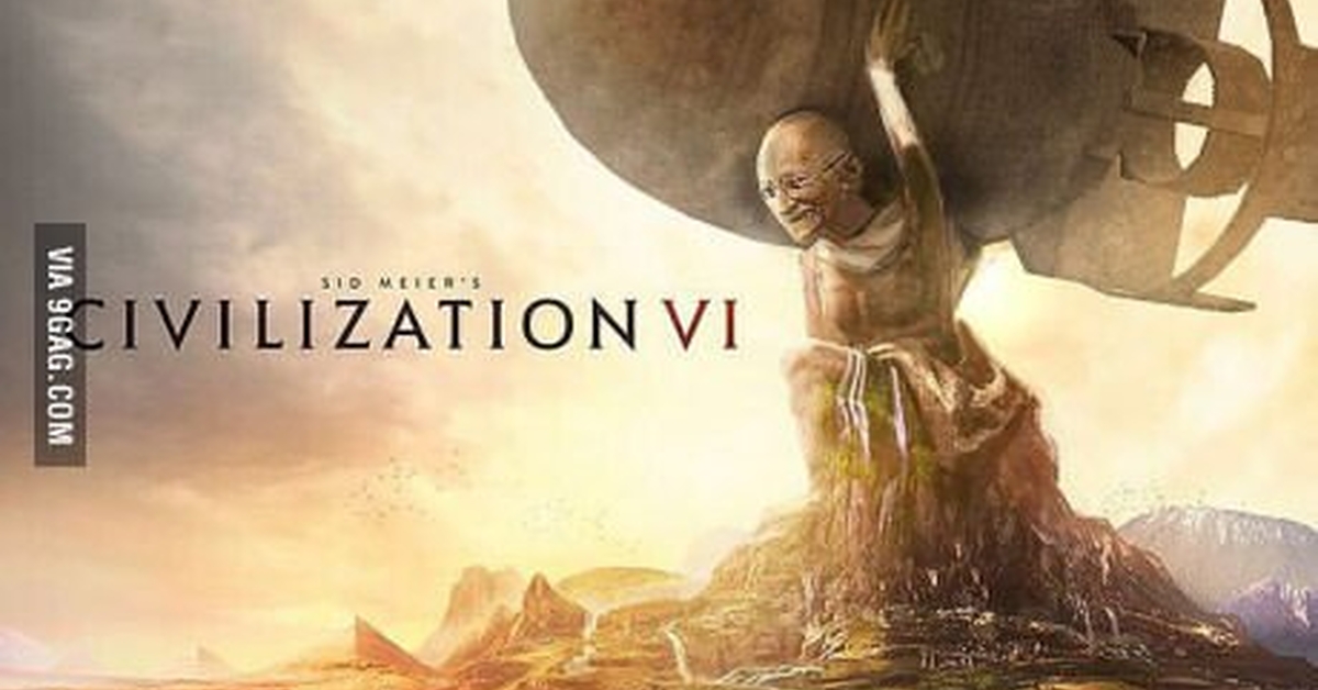 La portada del Civilization VI con Ghandi