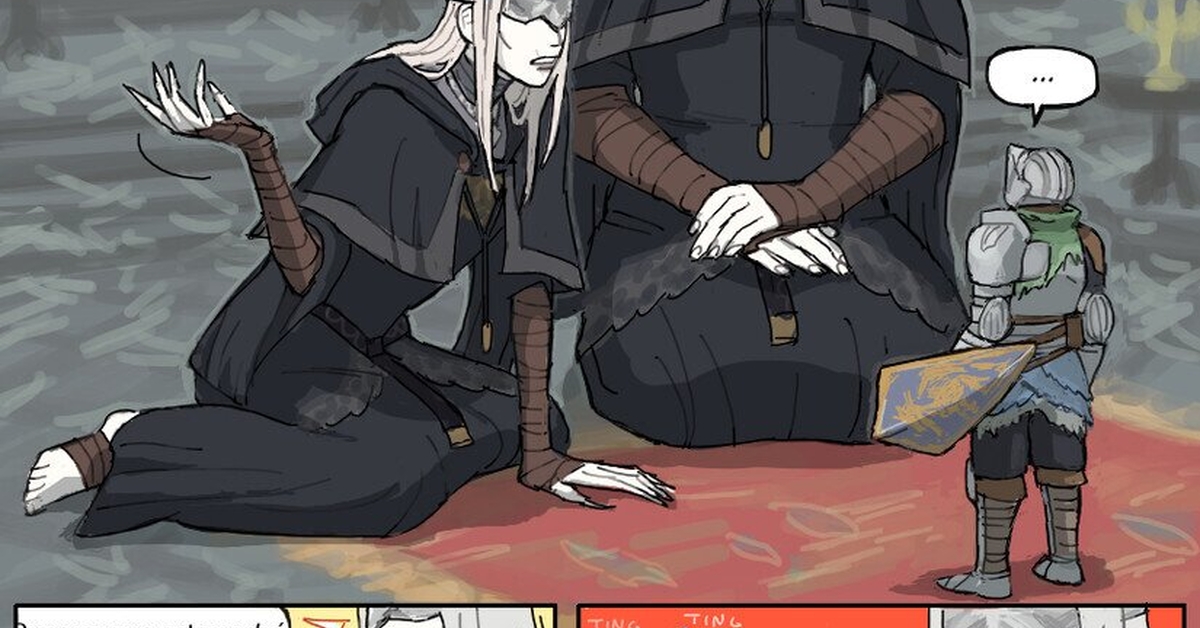 Lothric y Lorian disimulando para no ser cazados