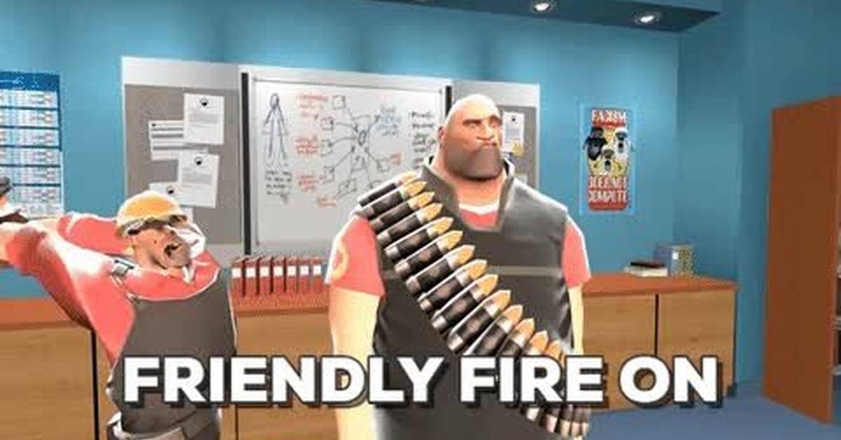 GIF: Cuando activan Friendly Fire en el server...