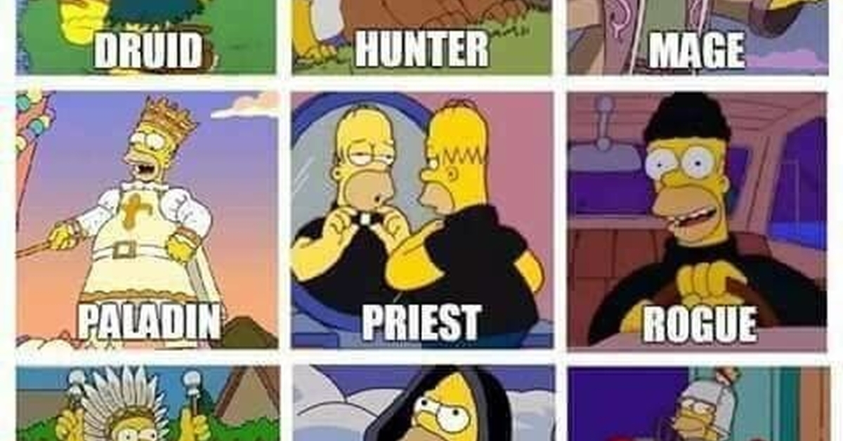 Los Simpsons explicando las clases del WoW