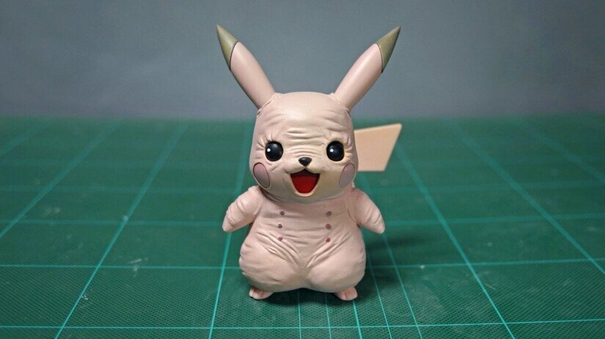 Otro trauma mas. Un pikachu sin pelo