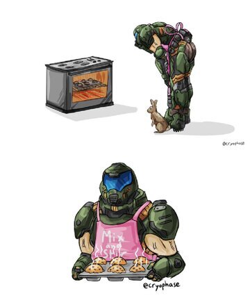 Doomguy es un amor. Por Cryaphase