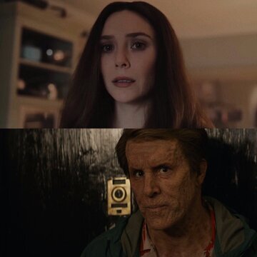 Wanda y Deadpool rompiendo la cuarta pared