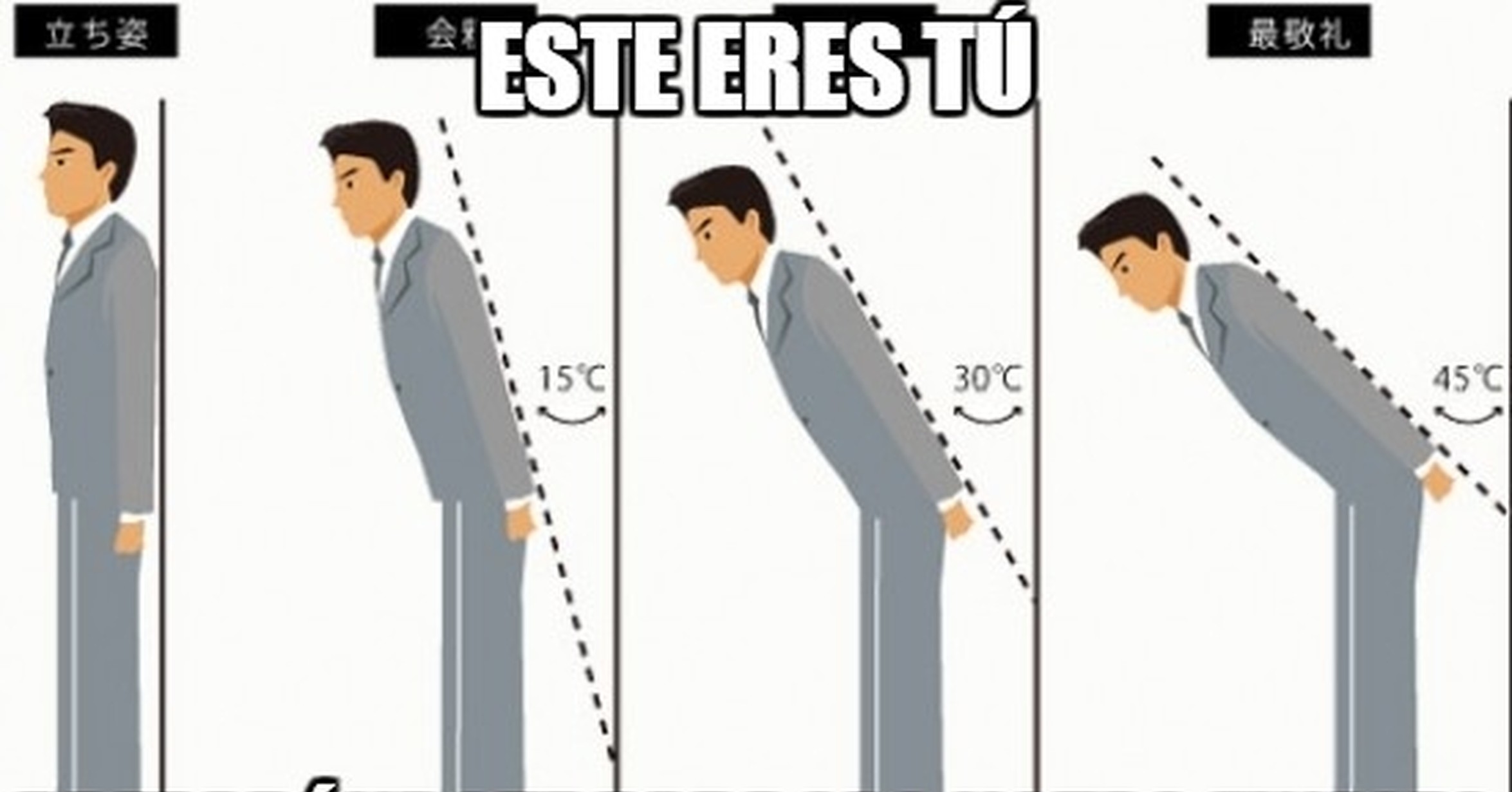 Cuánto cabrón / Algunos tendrán dificultades para sentarse en la mesa ...