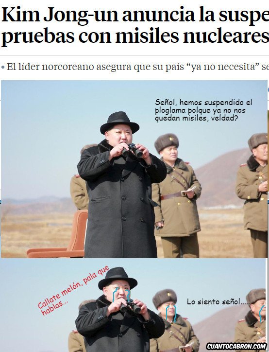 Cuánto Cabrón La Suspensión De Las Pruebas Nucleares De Corea Del Norte