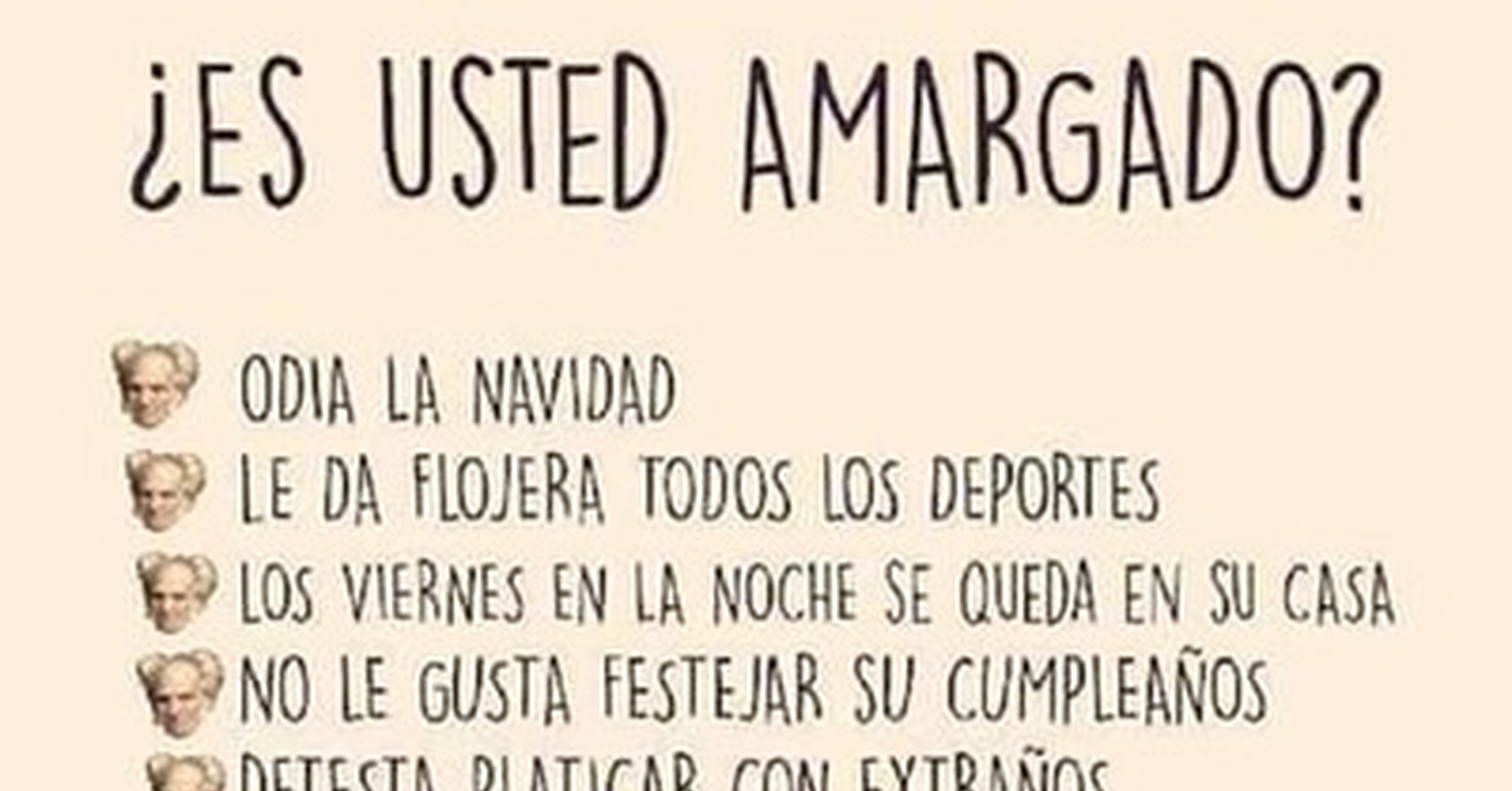 Cuánto cabrón / ¿Eres un amargado?