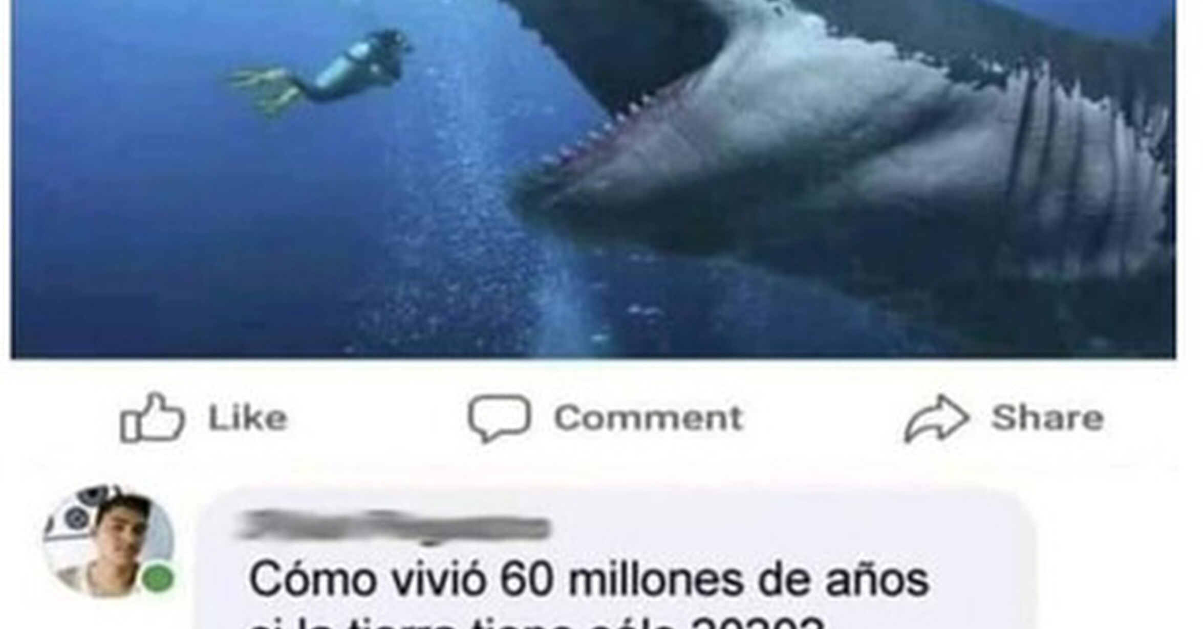 Cuánto cabrón / Y pensar que el Megalodón se extinguió y ellos no...