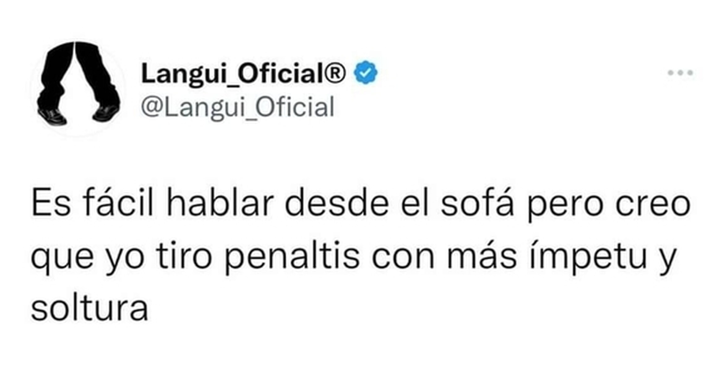 ¡Cuánta razón! / Hasta el Langui lo habría hecho mejor...