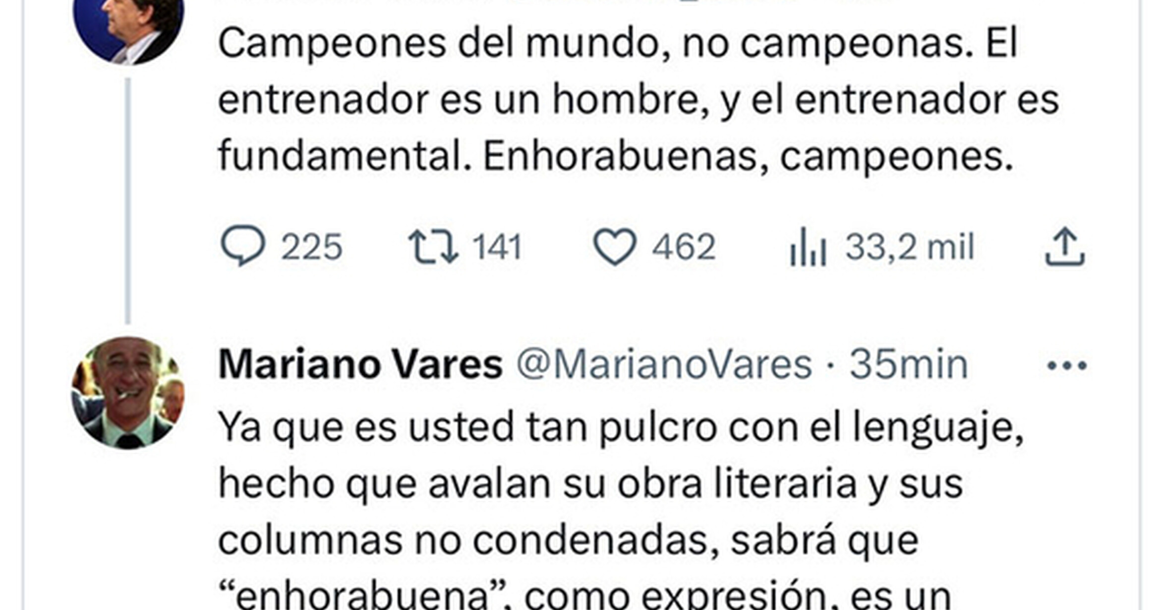 ¡Cuánta razón! / Pulcro con el lenguaje