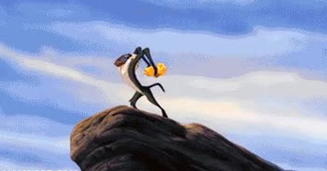 ¡Vaya GIF! / Lo que pensé que iba a hacer el mono cuando vi El Rey León ...