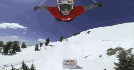 ¡Vaya GIF! / Prácticamente volando con los esquís