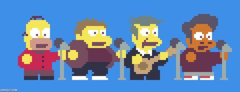 ¡Vaya GIF! / Los Solfamidas de Springfield en 8-bits
