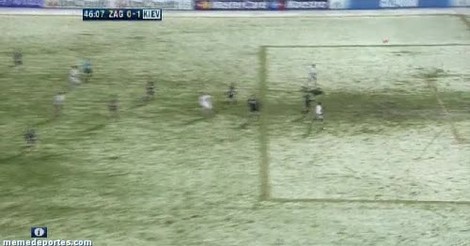 [ MEMEDEPORTES ] GIF: Golazo con nieve del Dynamo Kiev