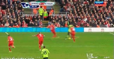 [ MEMEDEPORTES ] GIF: Gol del Aston Villa, taconazo a lo Guti