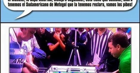 [ MEMEDEPORTES ] Argentina, segundos hasta en el metegol