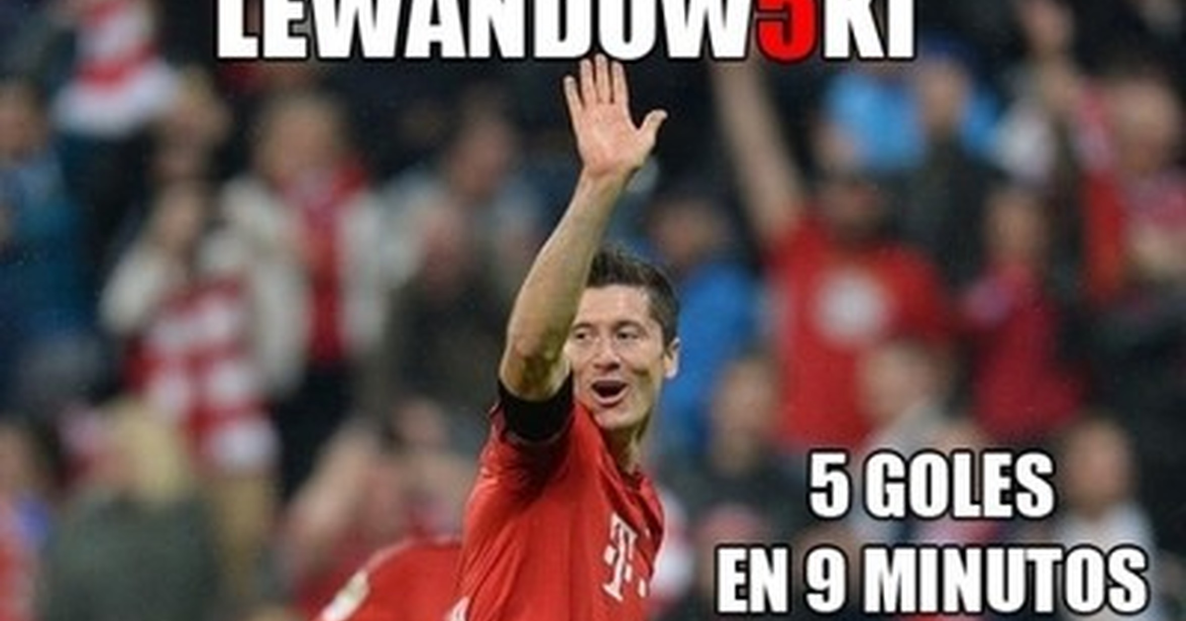 [ MEMEDEPORTES ] Los 5 goles de Lewandowski al Wolfsburgo en 9 minutos