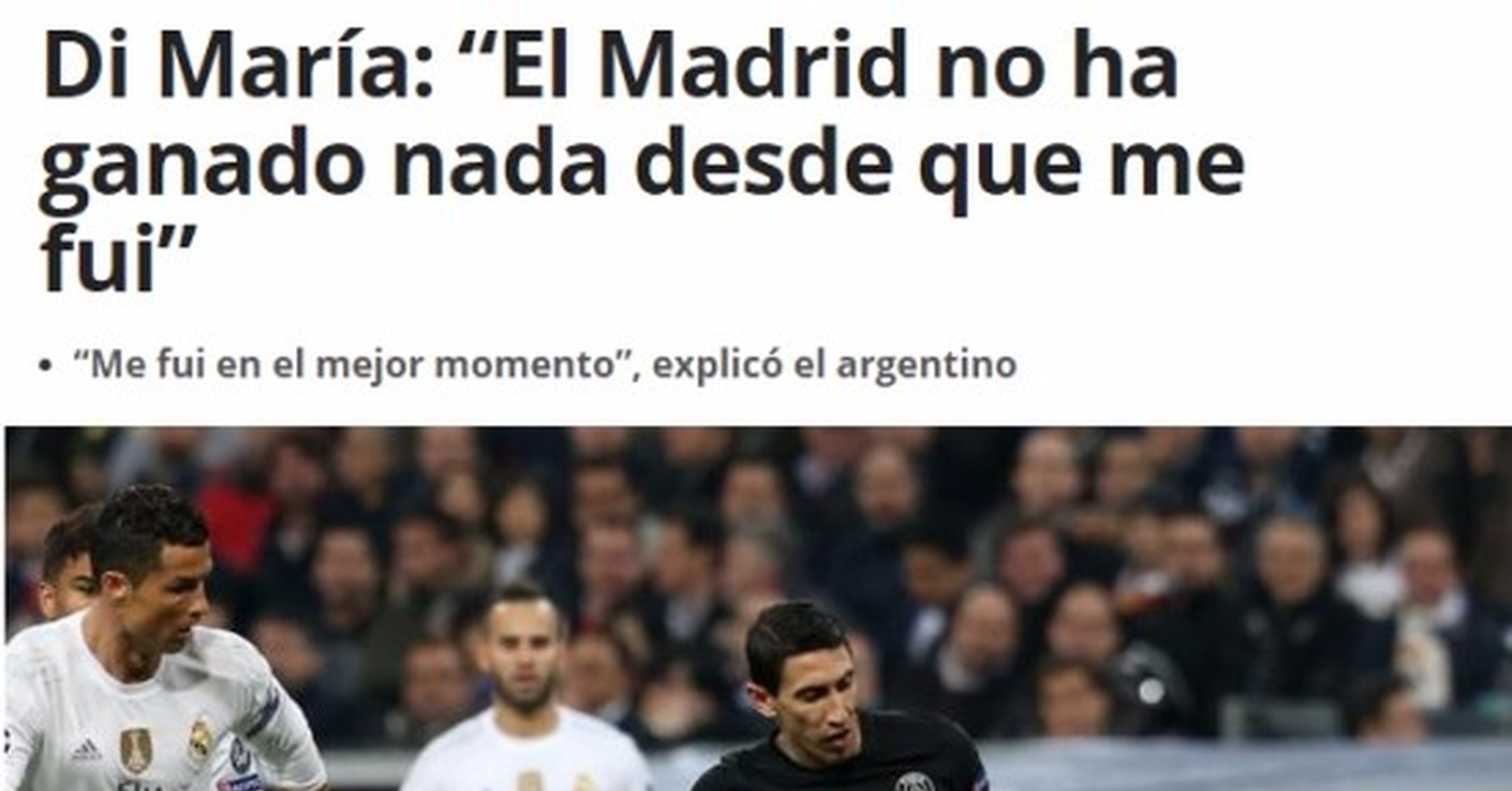 [ MEMEDEPORTES ] Las palabras que se ha tenido que tragar Di María