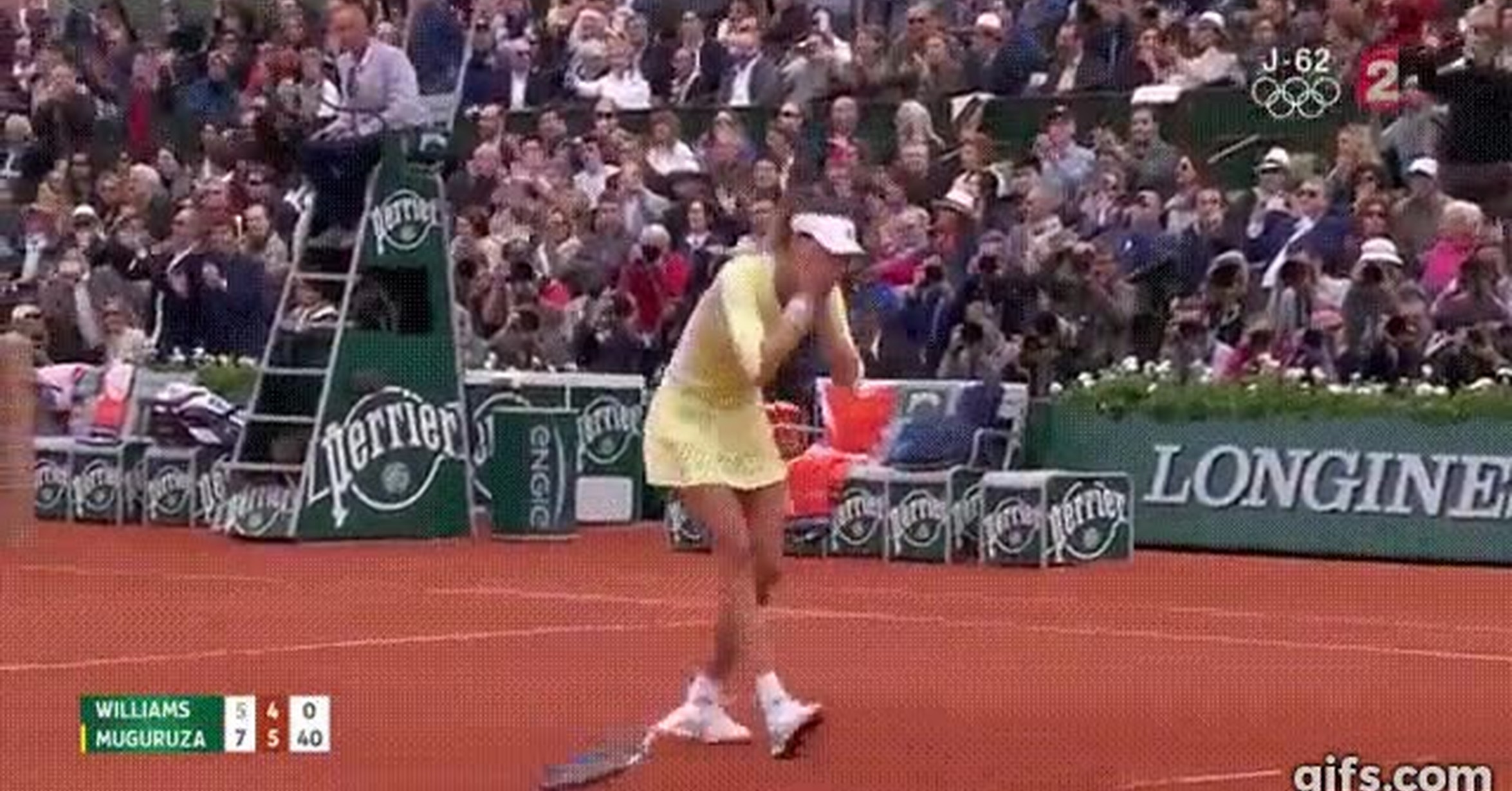 [ MEMEDEPORTES ] Así fue el punto ganador de Muguruza ante Serena ...