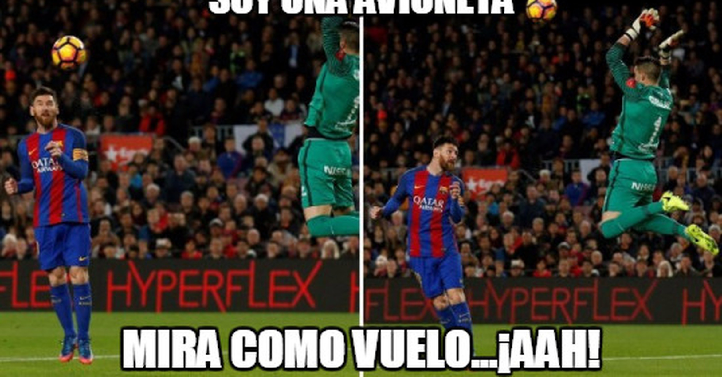 [ MEMEDEPORTES ] Pichu Cuéllar intentando parar a Messi