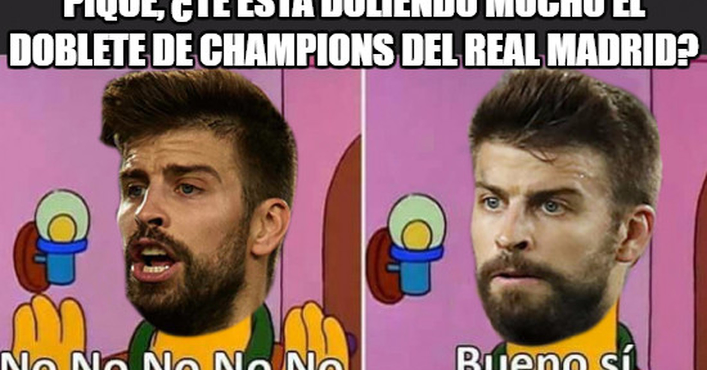 [ MEMEDEPORTES ] Piqué, ¿te esta doliendo mucho el doblete de Champions ...