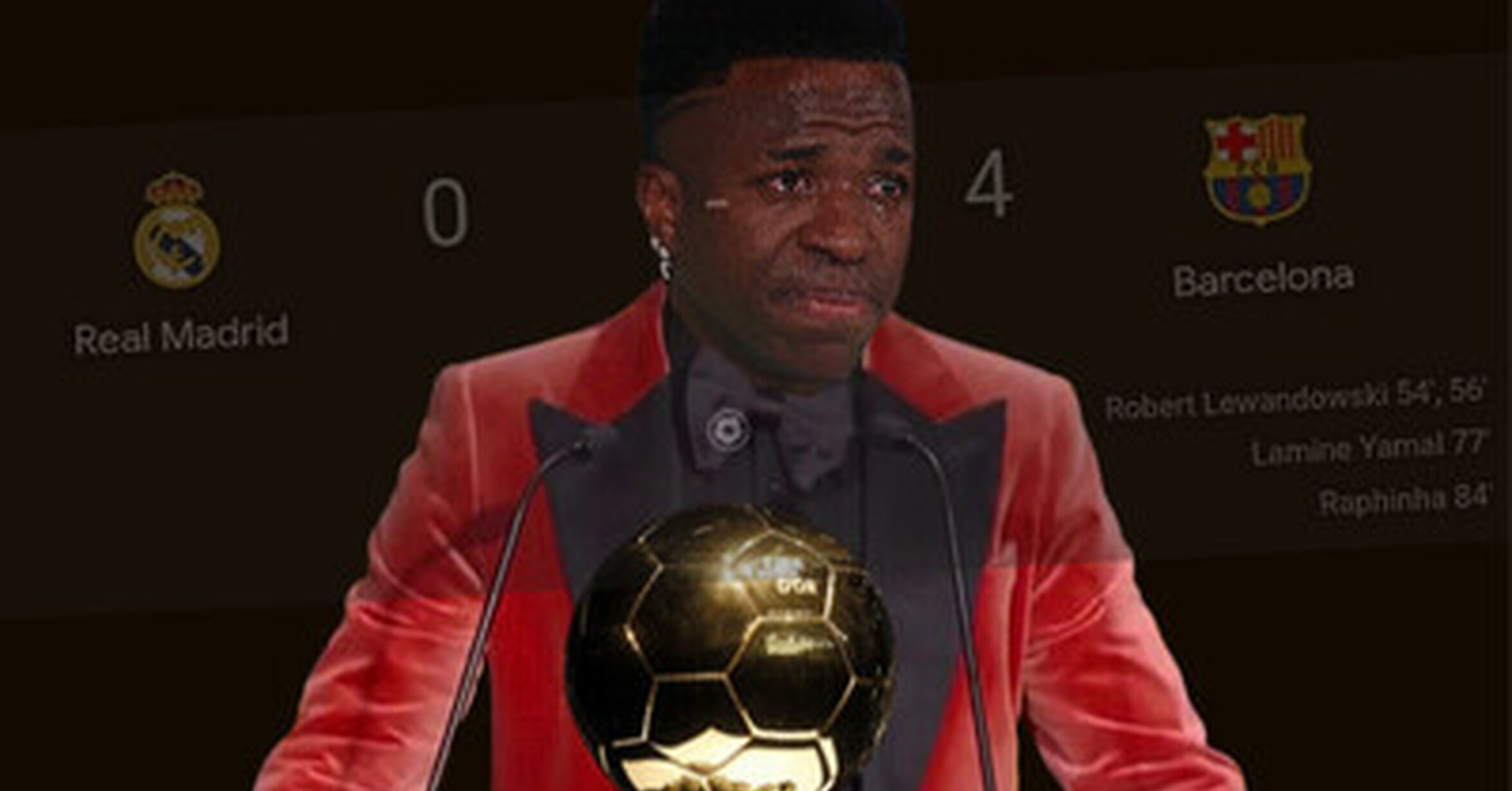 [ MEMEDEPORTES ] Vini recogiendo hoy el Balón de Lloros (casi)