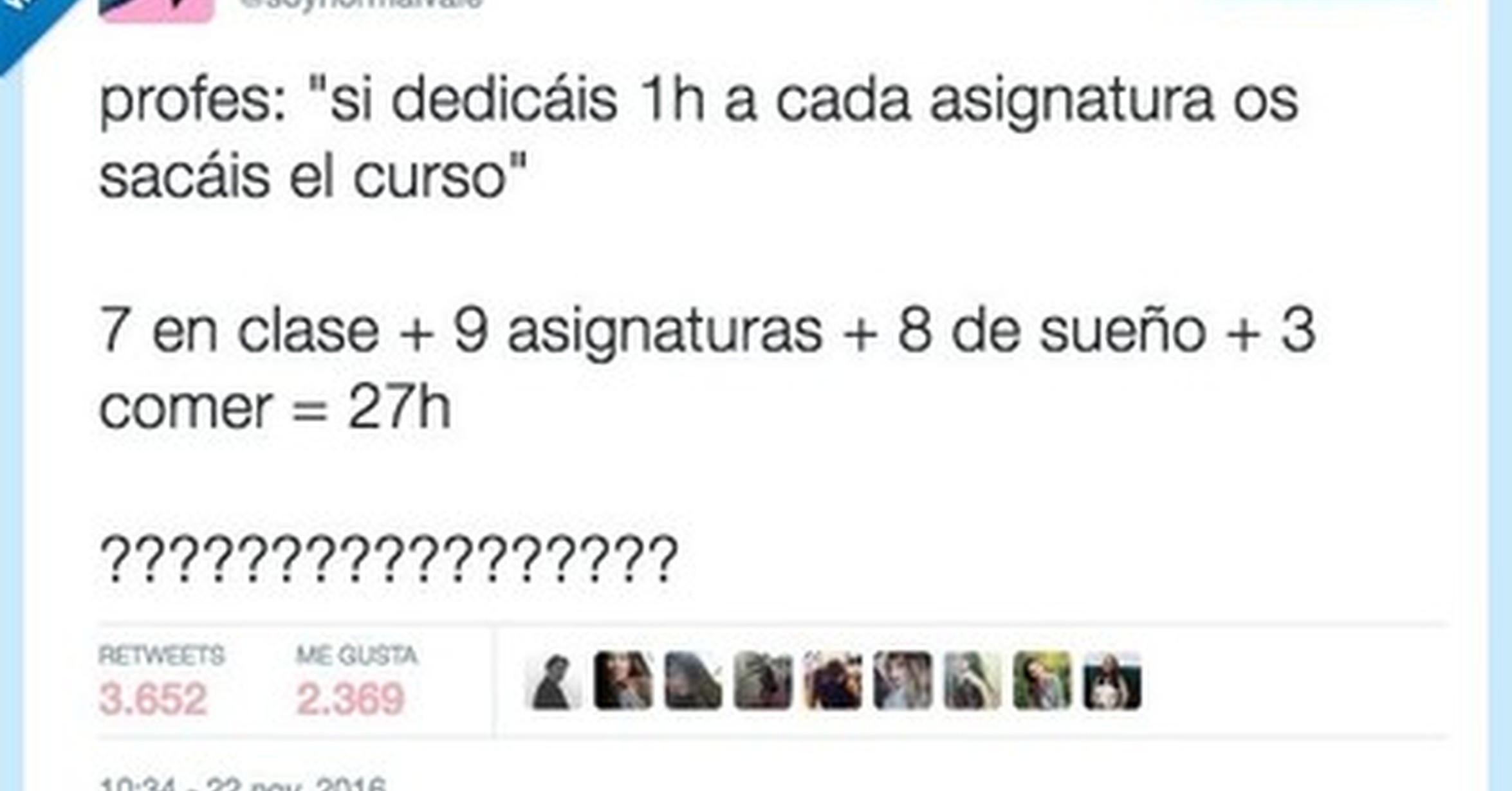 VEF > Visto en las Redes > 27 horas al día son demasiadas por @soynormalvale