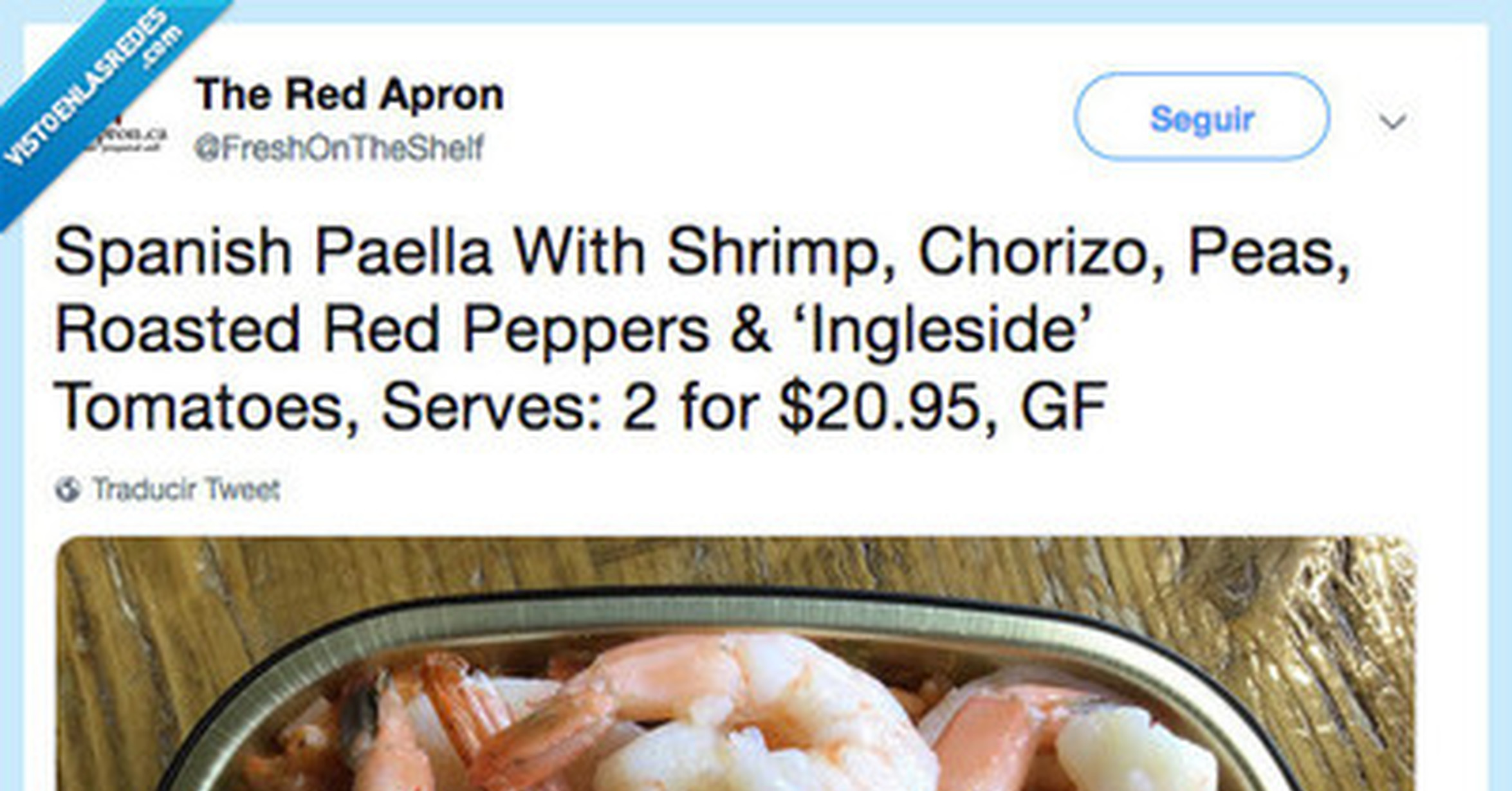 VEF > Visto en las Redes > La paella en Canadá que ha supuesto la ...