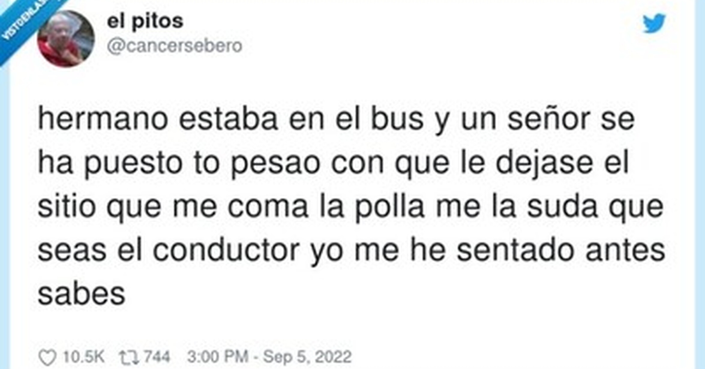 VEF > Visto en las Redes > Conduce tú pues, chulo, por @cancersebero
