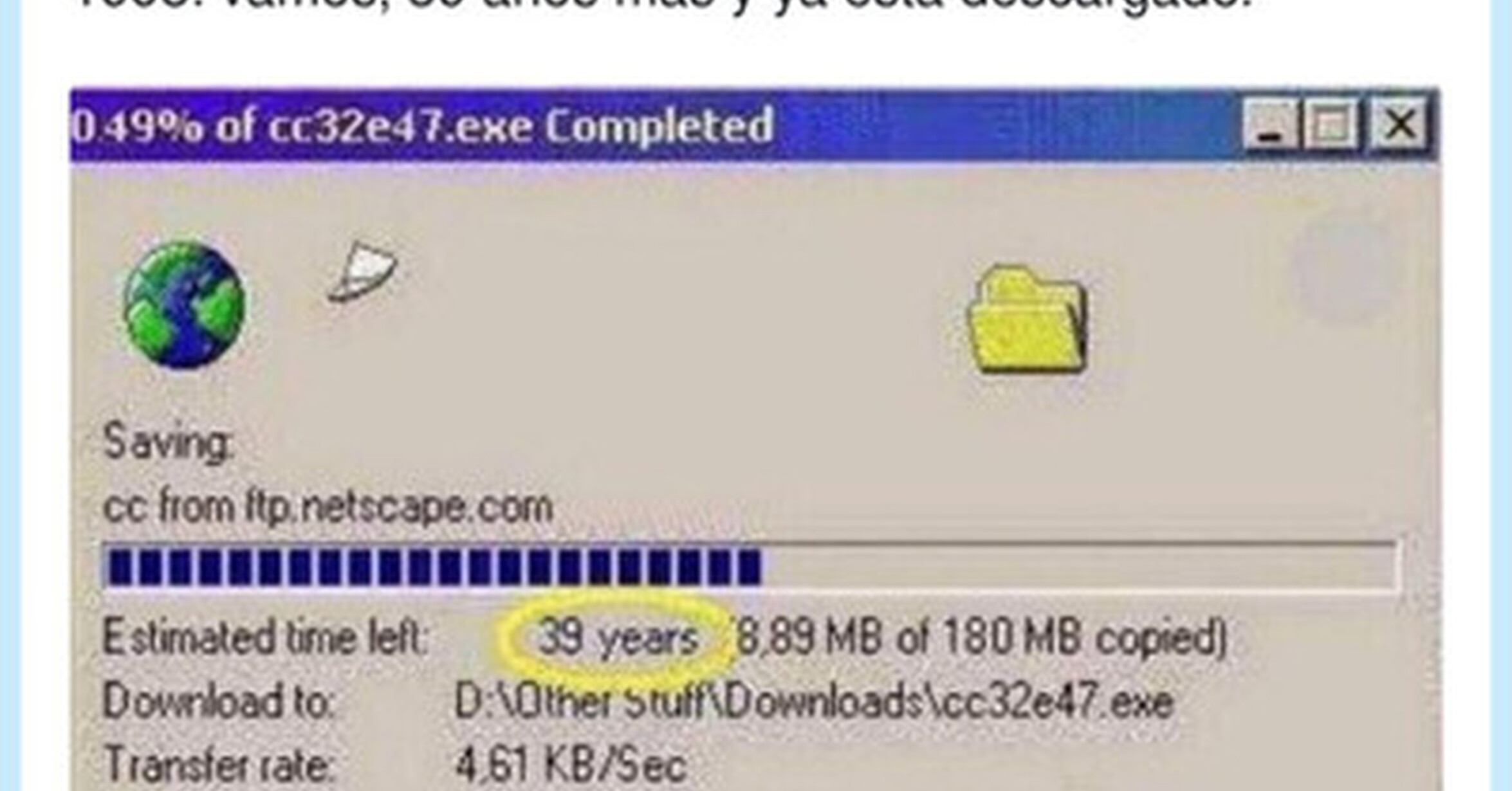 VEF > Visto en las Redes > Vosotros no sabéis lo que es descargar algo ...