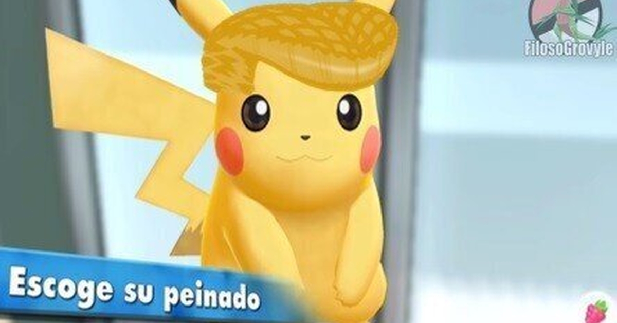 Pikachu peinado como el peor Jojo