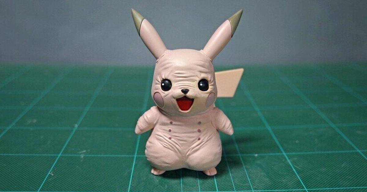 Otro trauma mas. Un pikachu sin pelo