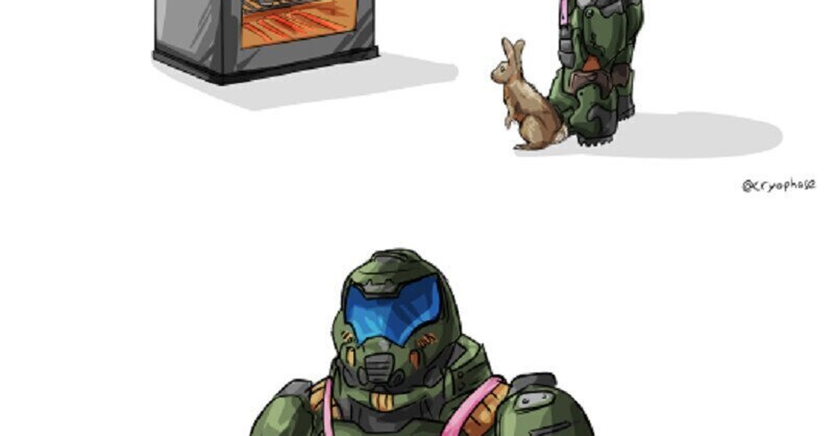 Doomguy es un amor. Por Cryaphase