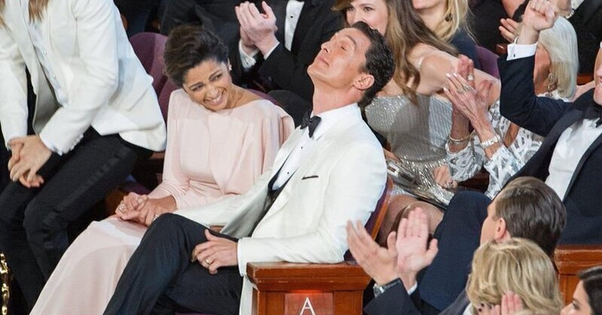 Esta increíble foto fue tomada cuando Matthew McConaughey ganó el Oscar ...