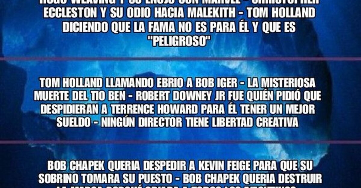 El iceberg de Marvel Studios