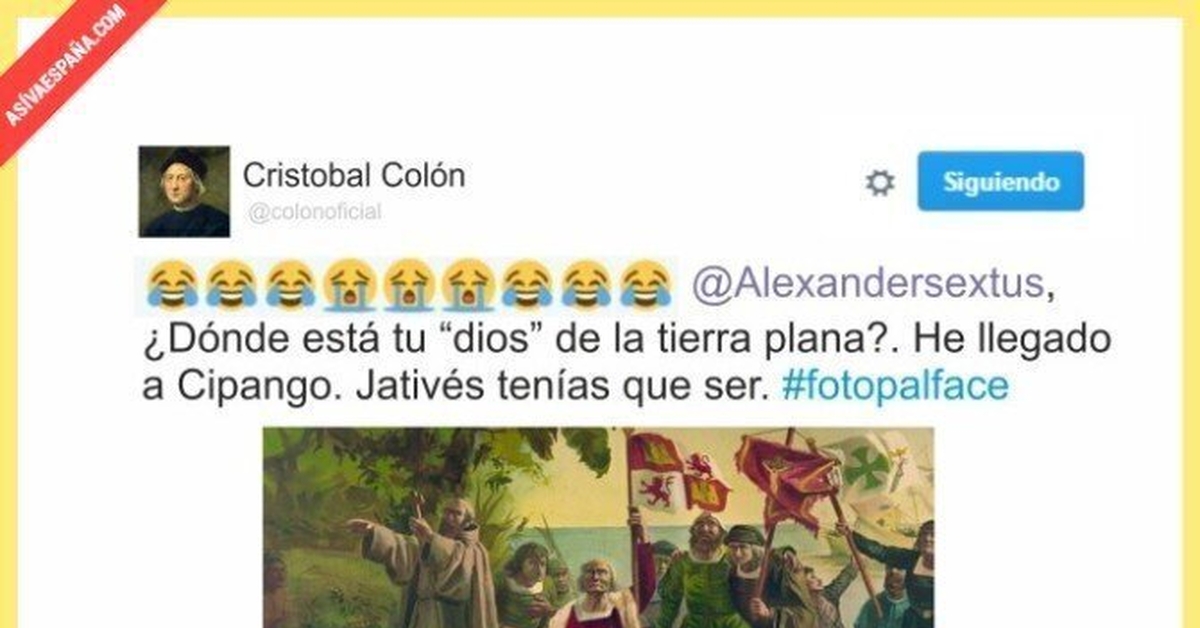 El Tweet de Cristobal Colón que le dio la vuelta al mundo