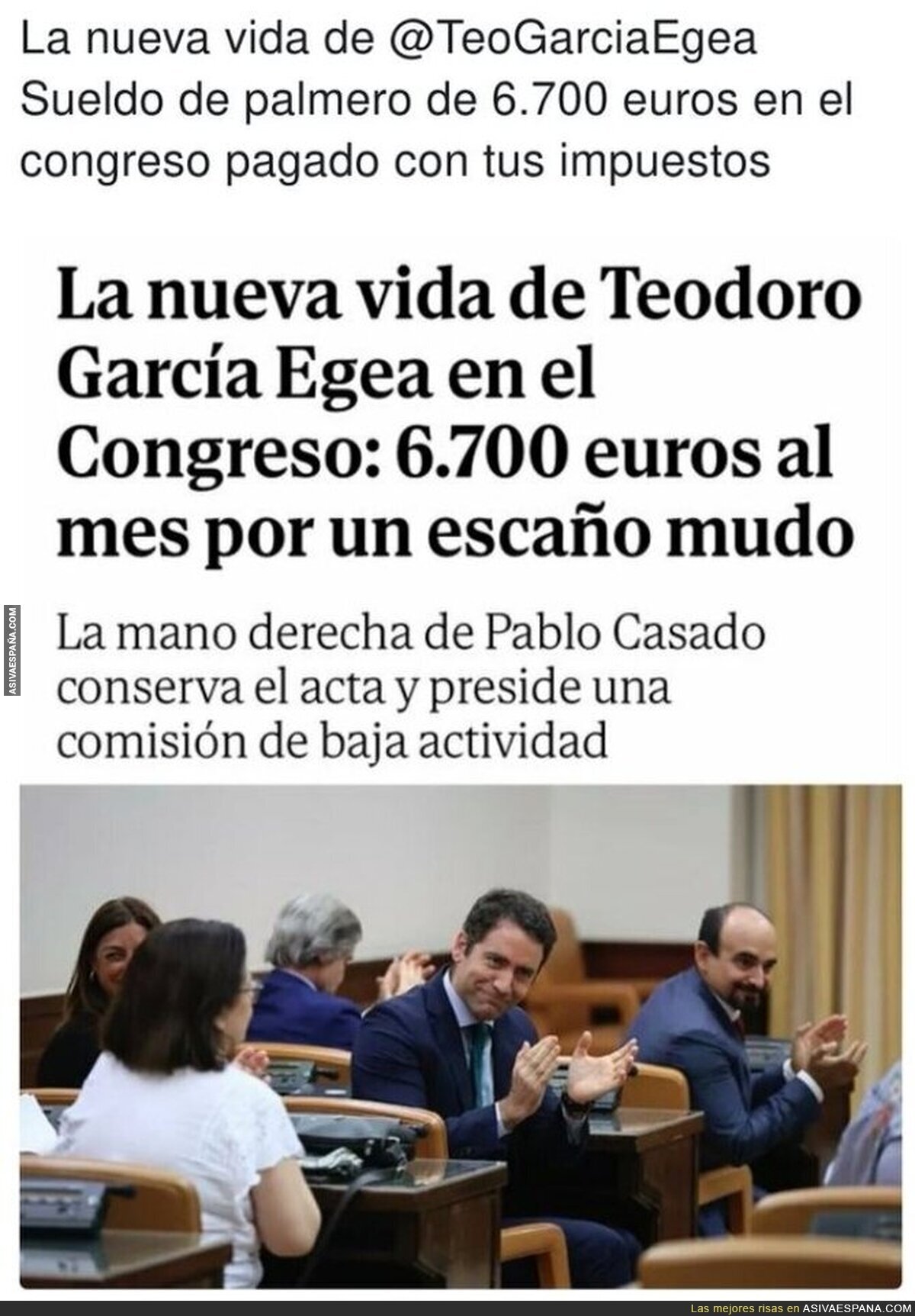 La buena vida de Teodoro García Egea