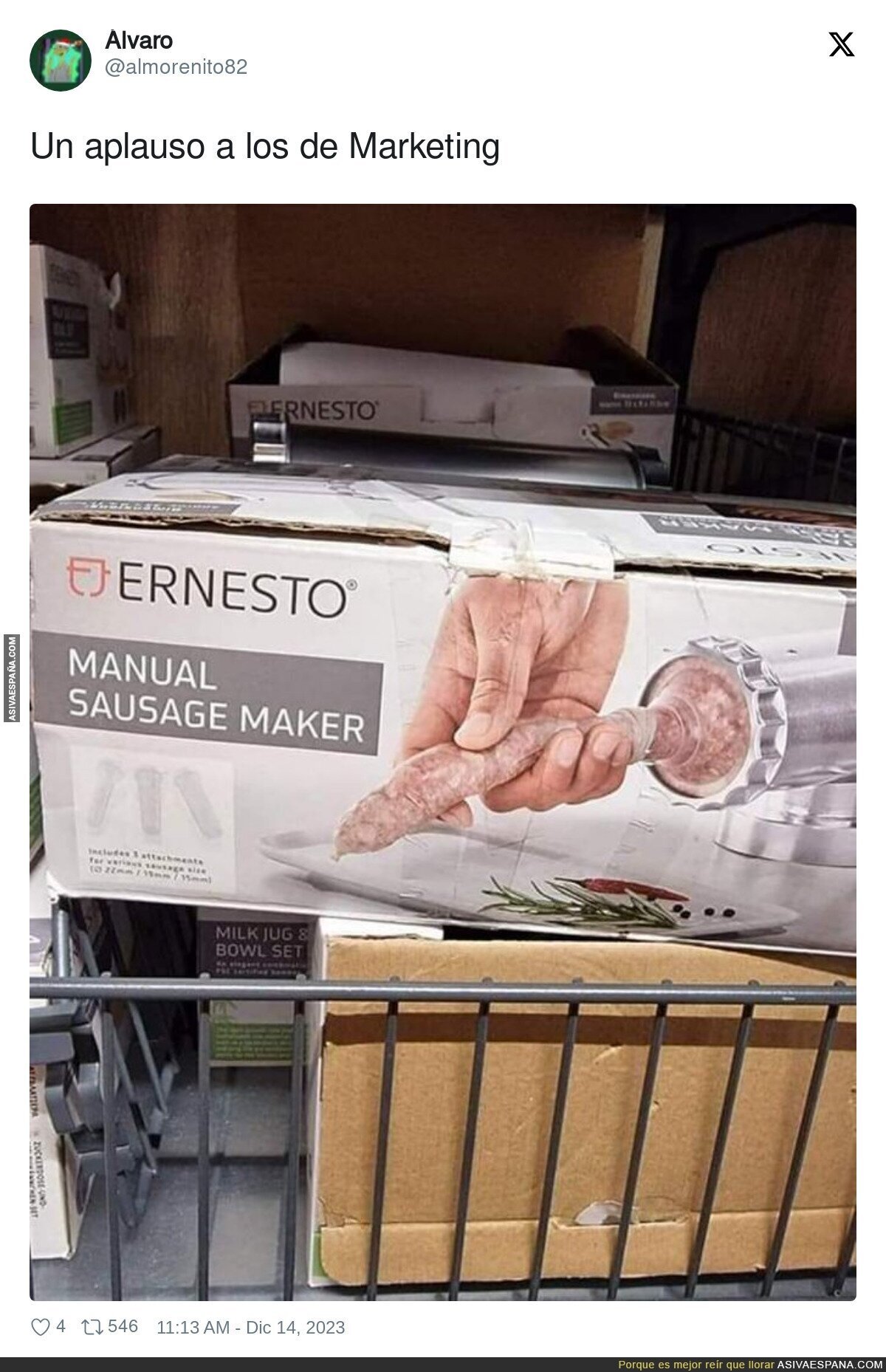 Un acierto en la forma que anunciarse para hacer salchichas