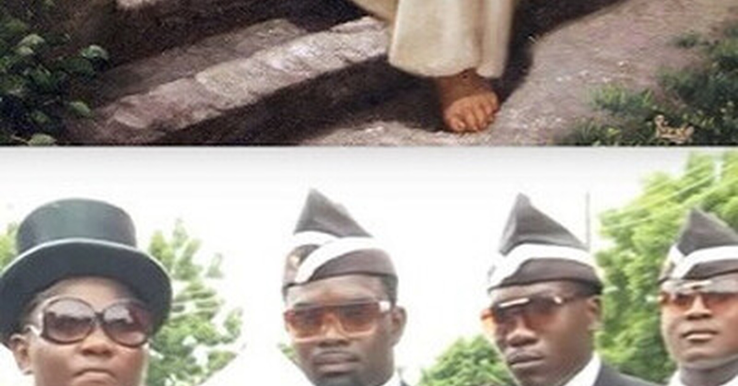 Cuánto cabrón / Con estos enterradores ni Jesús va a poder resucitar...