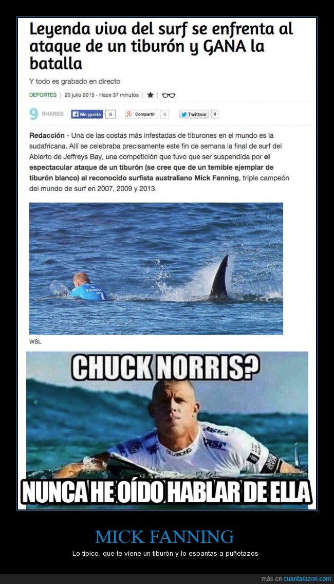 ¡Cuánta razón! / MICK FANNING