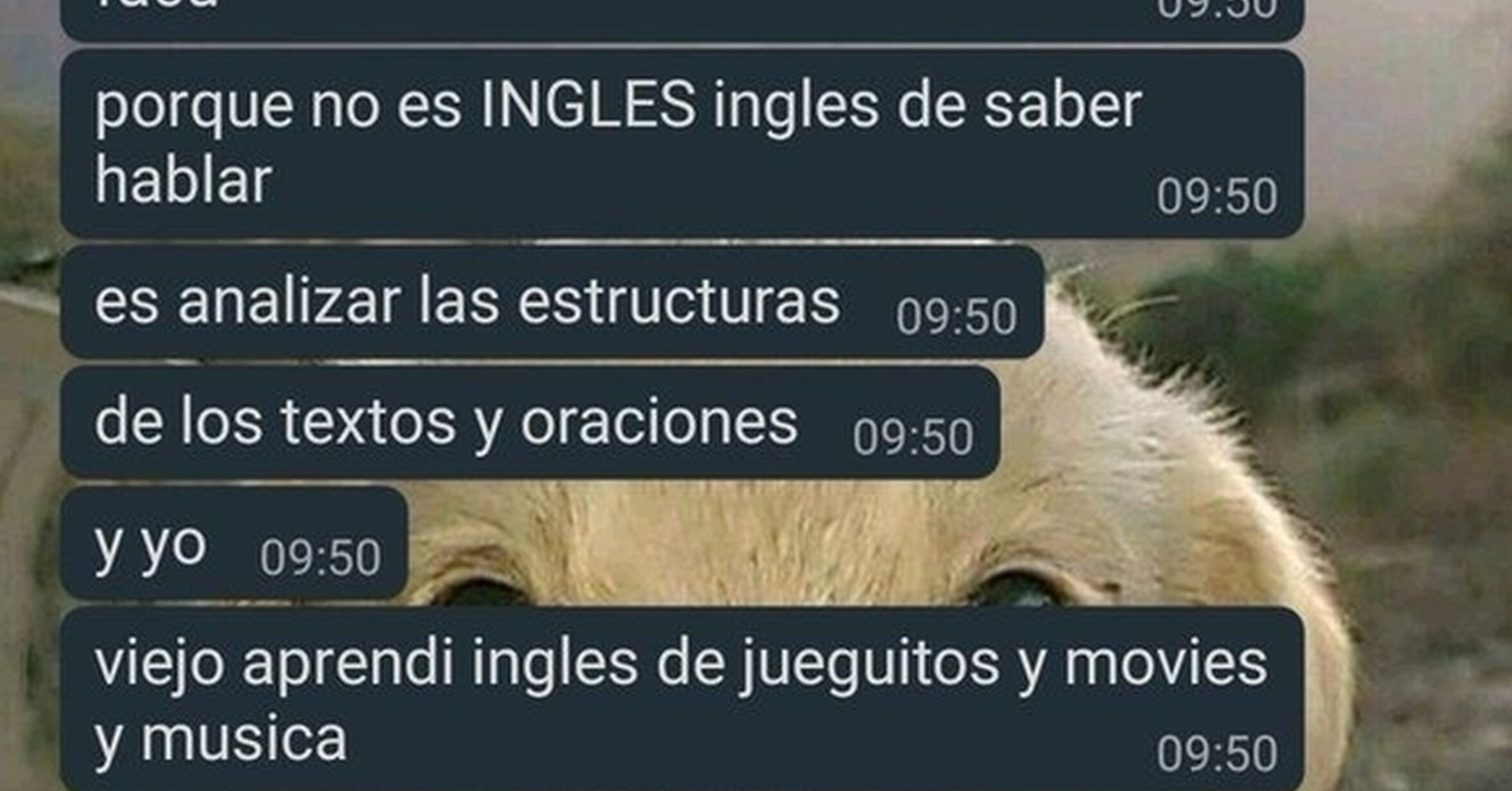 ¡Cuánta razón! / Descontento con las clases de inglés